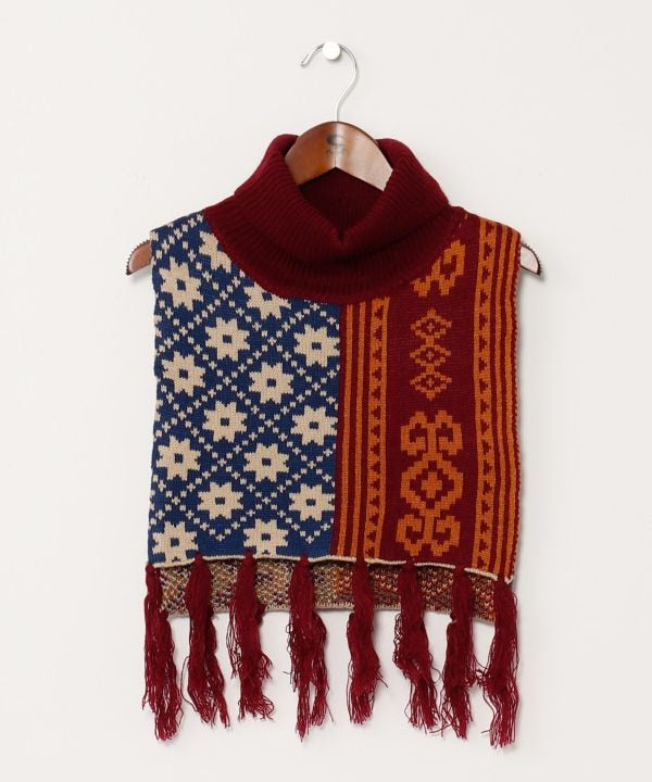Patchwork Pattern Neck Warmer - Ametsuchi